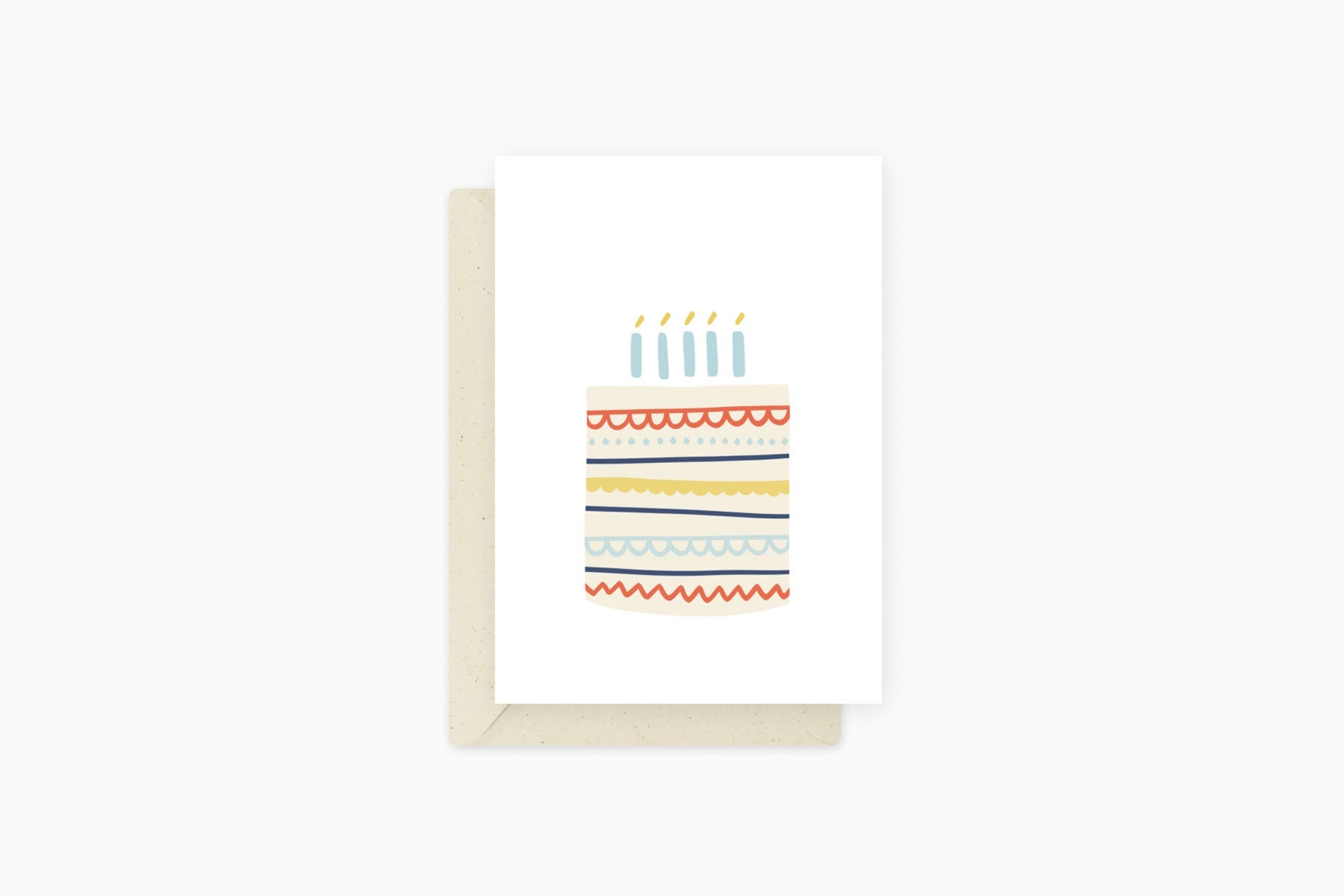Greeting Card – Big Birthday Cake – PAPIERNICZENI