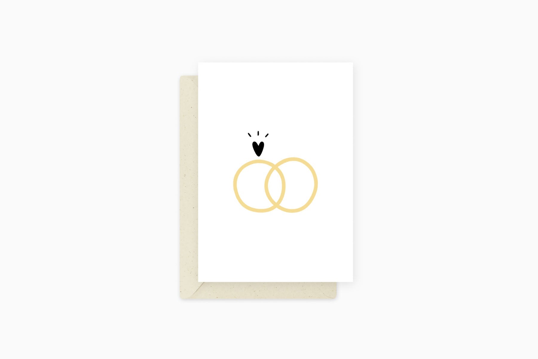 Wedding Greeting Card – Wedding Rings – PAPIERNICZENI